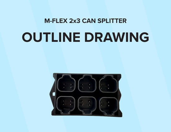 500187 M-Flex 2x3 CAN Splitter Outline Drawing | Marlin Technologies